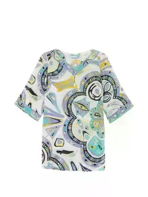 Emilio Pucci Abstract-print Mini Dress - Neutrals