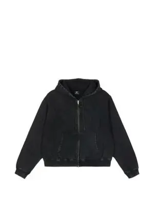 PATTA Logo-embroidered Zip-up Hoodie - Black