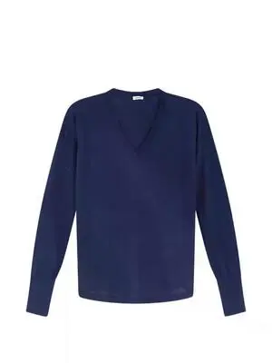 Aspesi V-neck Long-sleeve Fine-knit Top - Blue