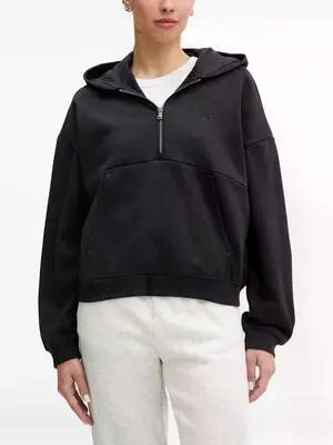 Under Armour Icon Logo-embroidered Half-zip Hoodie - Black