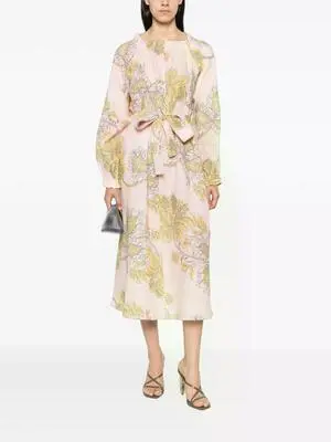La DoubleJ Floral-print Belted Dress