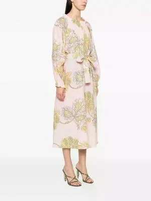 La DoubleJ Floral-print Belted Dress