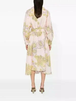 La DoubleJ Floral-print Belted Dress