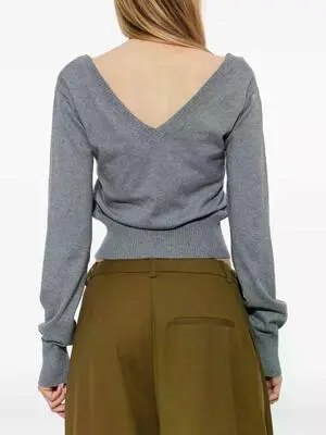 VIVIENNE WESTWOOD Beatrice V-neck Sweater - Grey