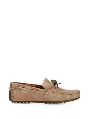 VAGABOND SHOEMAKERS Larissa Bow-detail Suede Loafers - Neutrals