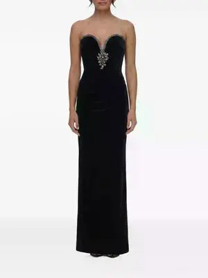 SELF-PORTRAIT Velvet Maxi Dress
