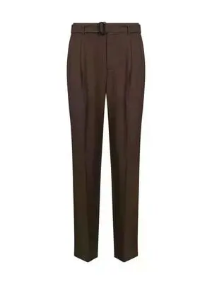 Simkhai Elvis Belted Pleated Tailored Trousers - Brown