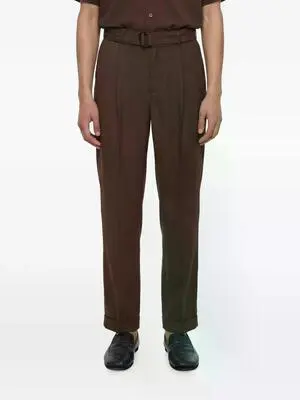 Simkhai Elvis Belted Pleated Tailored Trousers