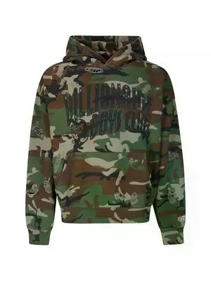 BILLIONAIRE BOYS CLUB Distressed Camouflage Hoodie - Green