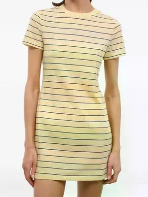 Staud Wade" Striped Mini Dress - Yellow
