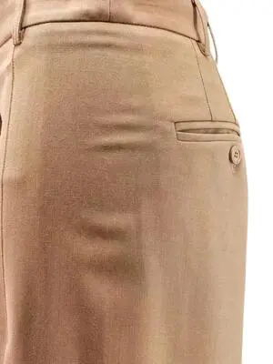 SEMICOUTURE Laila Side-slit Wide-leg Trousers - Neutrals