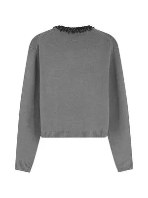 SEMICOUTURE Denny Bead-embellished Knitted Sweater
