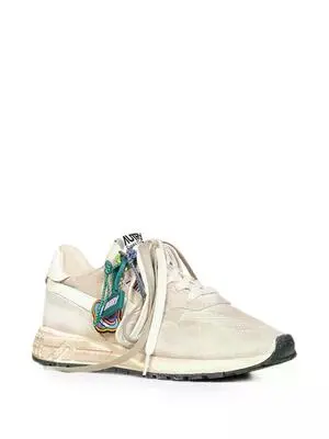 AUTRY Reelwind Distressed-finish Lace-up Sneakers - Neutrals