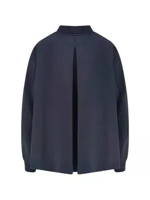 SEMICOUTURE Ariella Pleat-detail Zip-up Jacket - Blue