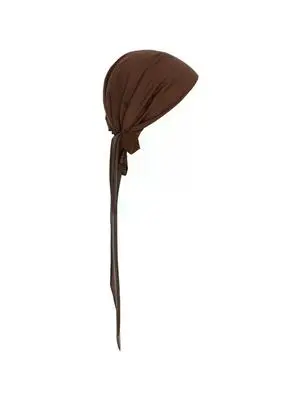 NOIRE SWIMWEAR Draped Head Scarf - Brown