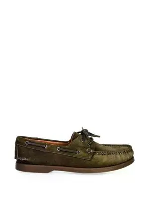 VAGABOND SHOEMAKERS Loui Lace-up Suede Boat Shoes - Green