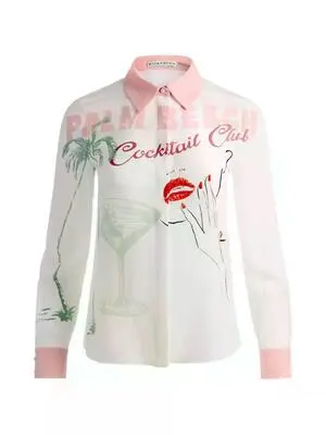 Alice + Olivia Willa Graphic-print Shirt - White