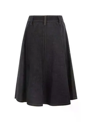Brunello Cucinelli Monili-embellished Flared Midi Skirt