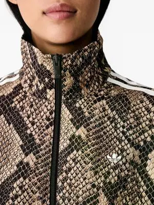 Adidas Satin Snake-print Firebird Track Jacket