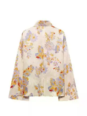 Shanghai Tang Scholar Floral-print Silk Jacket
