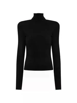 Dsquared2 Shoulder-pad Turtleneck Top - Black