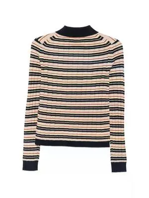 Guest In Residence Striped Half-zip Polo Shirt