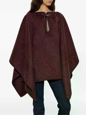 Etro Paisley-patterned Tie-fastening Poncho