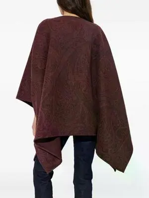 Etro Paisley-patterned Tie-fastening Poncho