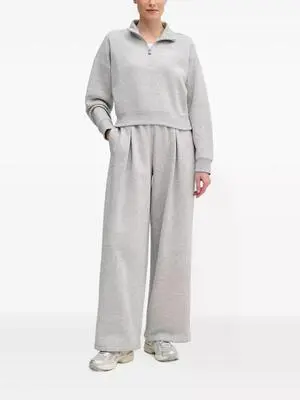 Under Armour Rival Fleece Script Pleated Wide-leg Track Pants - Grey