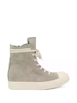 Rick Owens High-top Suede Sneakers - Grey