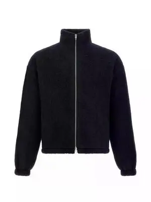 JIL SANDER Textured-knit Zip-up Cardigan - Blue