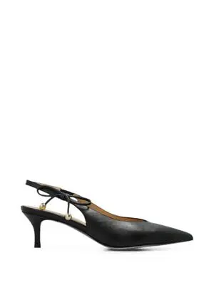 Furla Poppy Bow-detail Slingback Pumps - Black