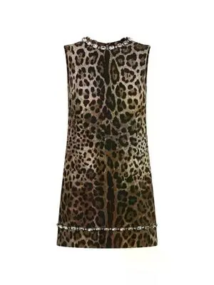 Dolce & Gabbana Leo-print Cady Dress