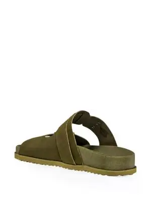 Geox Parnaiba Buckled Leather Sandals - Green