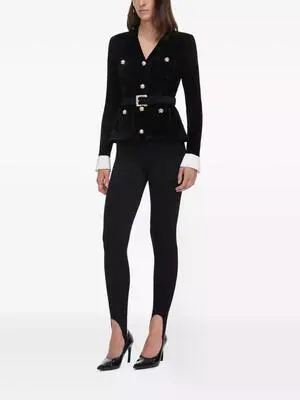 SELF-PORTRAIT Chenille Knit Cardigan With Embellished Buckle Belt