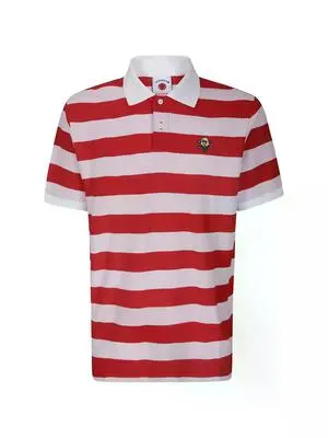 ICECREAM Cones & Bones Striped Polo Shirt - Red