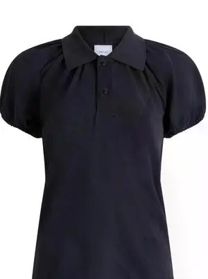 PATOU Puff-sleeve Organic Cotton Polo Shirt