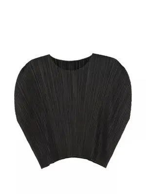Issey Miyake Pleated Funnel Neck Top