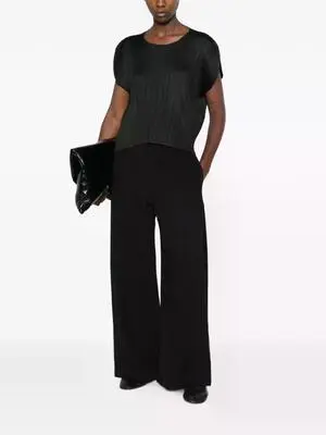 Issey Miyake Pleated Funnel Neck Top