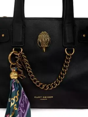 Kurt Geiger Small Sloane Leather Tote Bag - Black