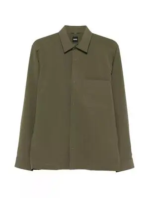 BOSS Chest-pocket Press-stud Shirt - Green
