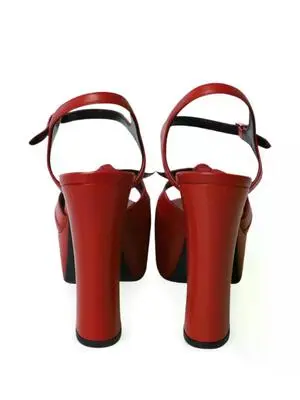 Saint Laurent Candy Bow Platform Sandals