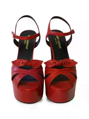 Saint Laurent Candy Bow Platform Sandals