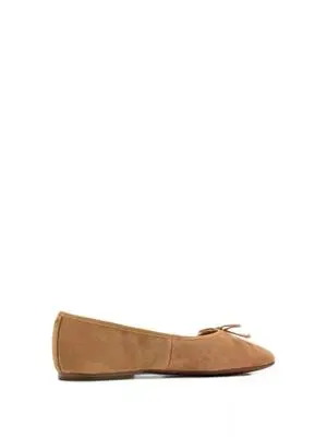 Sam Edelman Allie Bow-detail Suede Ballet Flats