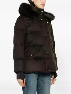 MOORER Attica Padded Jacket With Faux Fur Trim
