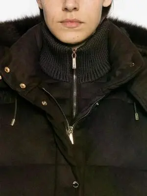 MOORER Attica Padded Jacket With Faux Fur Trim
