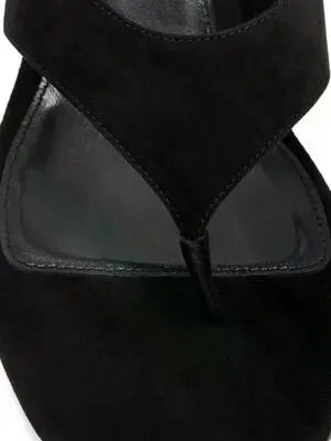 STUART WEITZMAN Suede Wedge Flip-flops