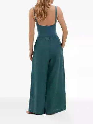 ERES Contrast-stitch Wide-leg Trousers