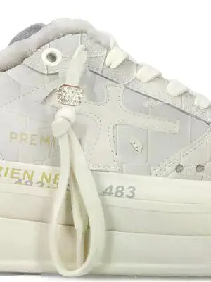 Premiata Micol Croc-effect Platform Sneakers