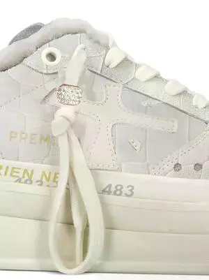 Premiata Micol Croc-effect Platform Sneakers